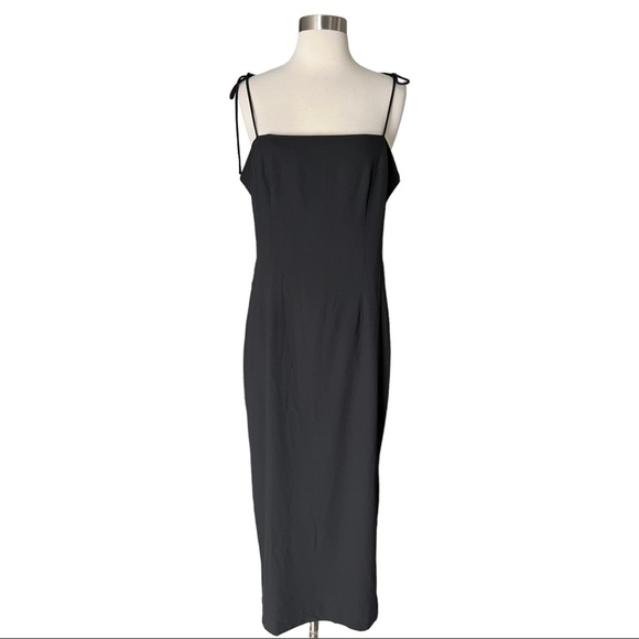 Petal & Pup | Dresses | Petal Pup Tenzie Square Neck Black Midi Dress ...